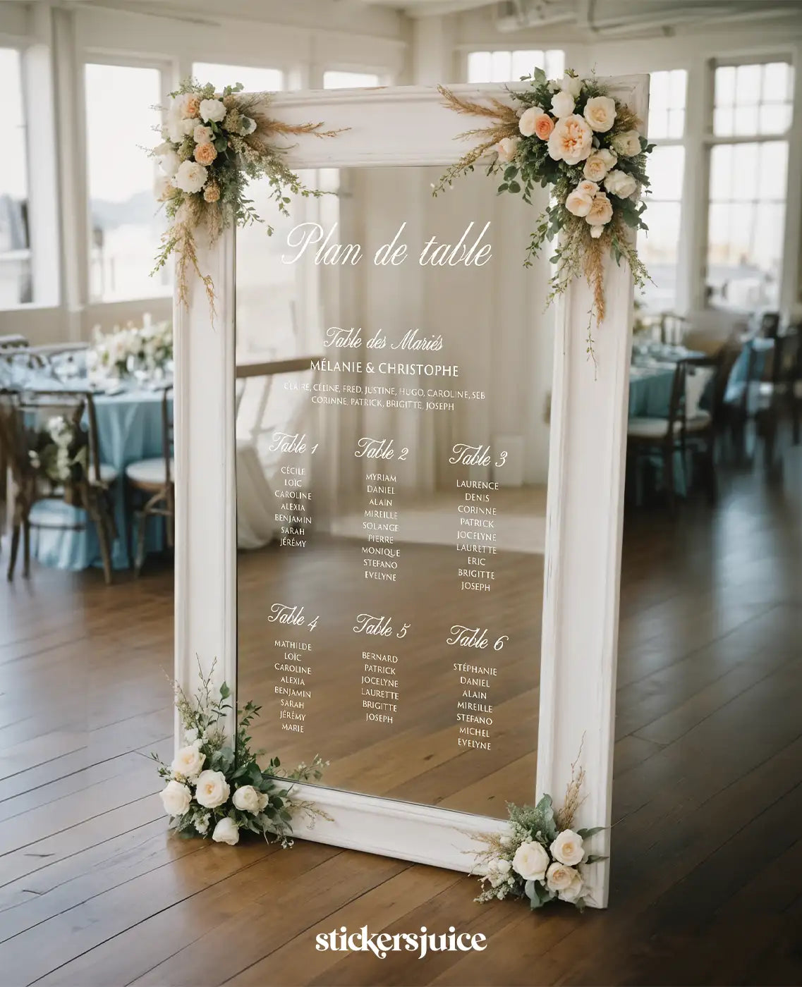 Plan de table mariage personnalisé – Stickersjuice