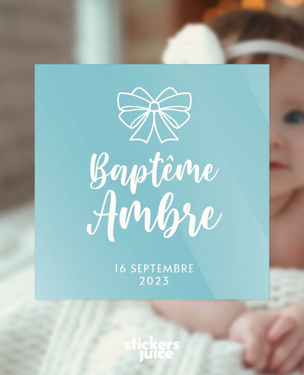 Décoration de baptême personnalisée – Stickersjuice