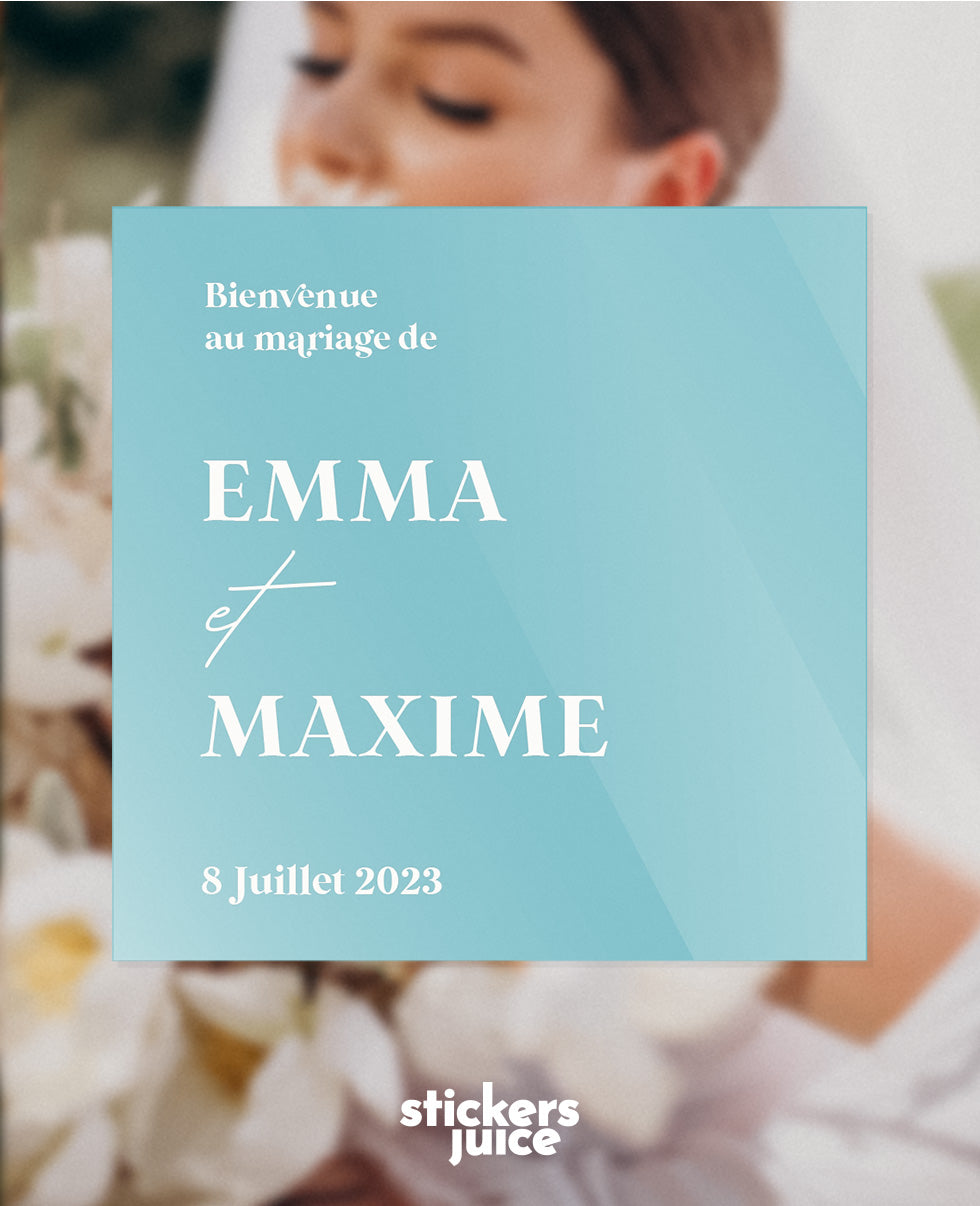 Stickers panneau bienvenue mariage bohème chic – Stickersjuice