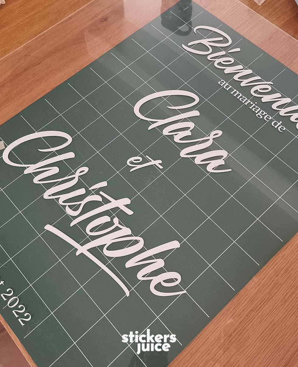Stickers panneau bienvenue mariage rockabilly – Stickersjuice