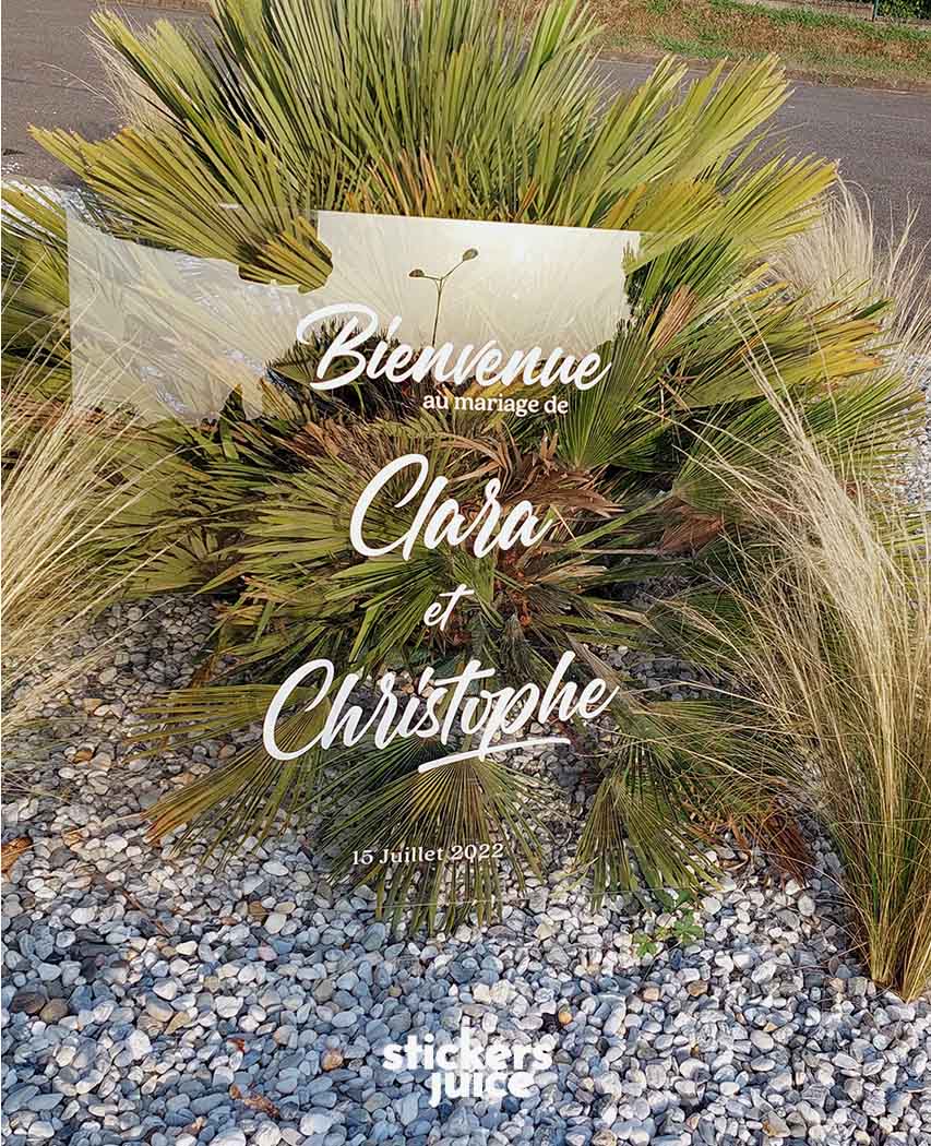 Stickers panneau bienvenue mariage rockabilly – Stickersjuice
