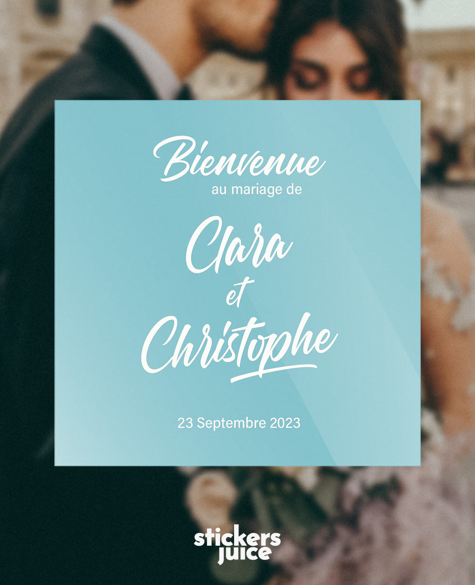 Stickers panneau bienvenue mariage rockabilly – Stickersjuice