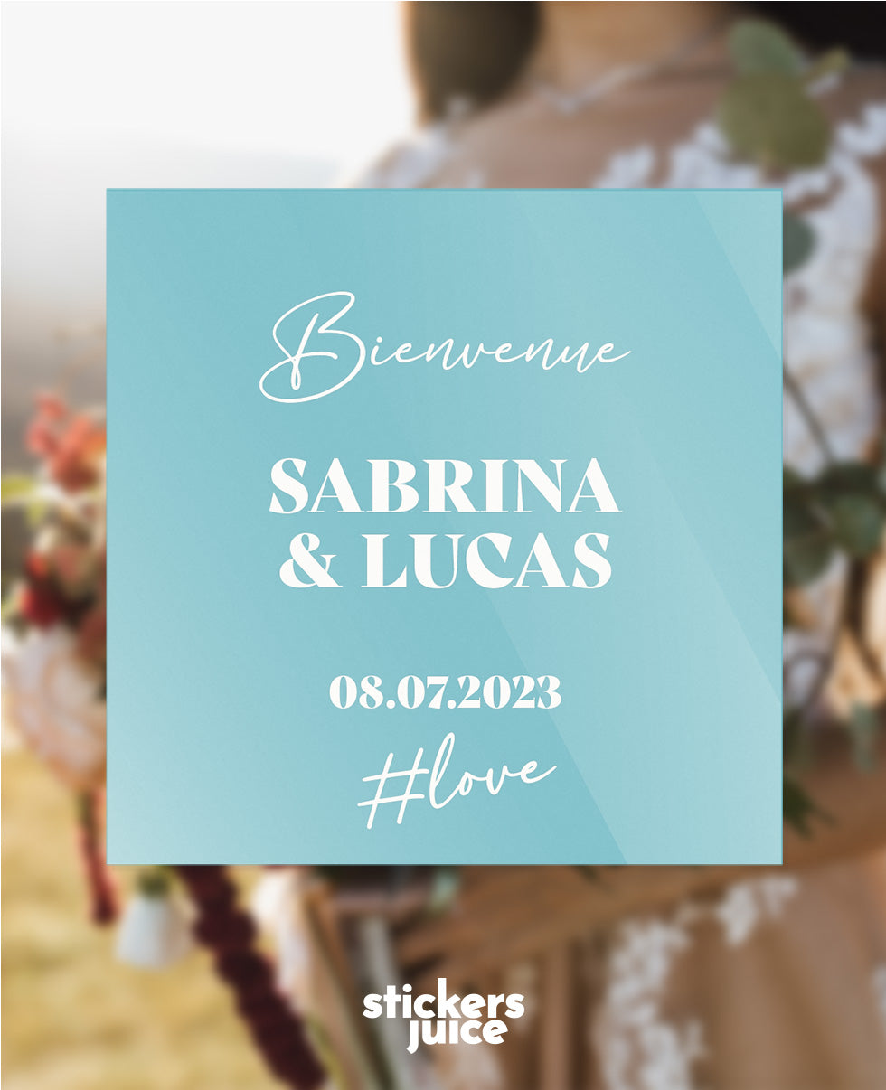 Stickers panneau bienvenue mariage | Vintage – Stickersjuice