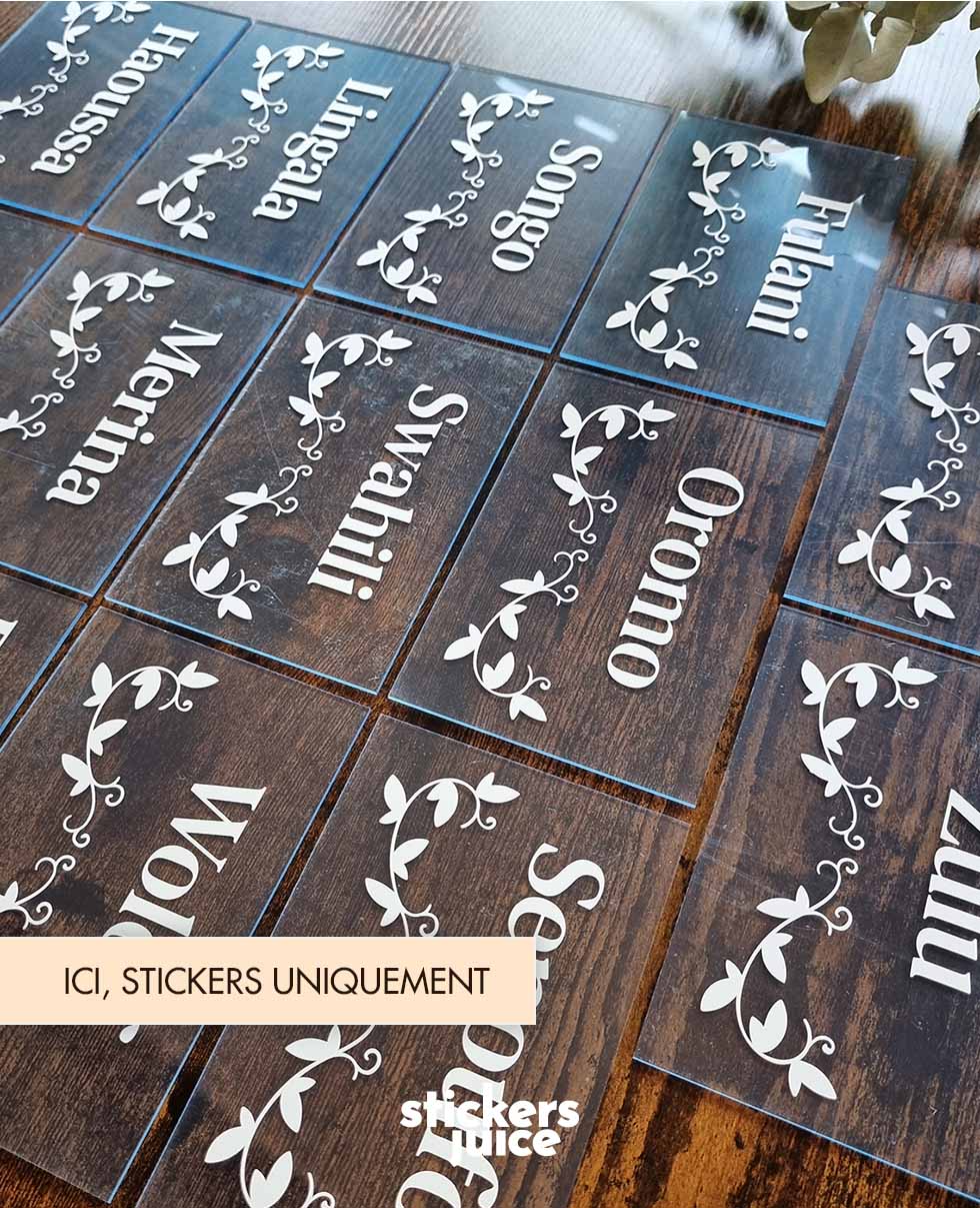 Stickers noms de table | Ornements – Stickersjuice