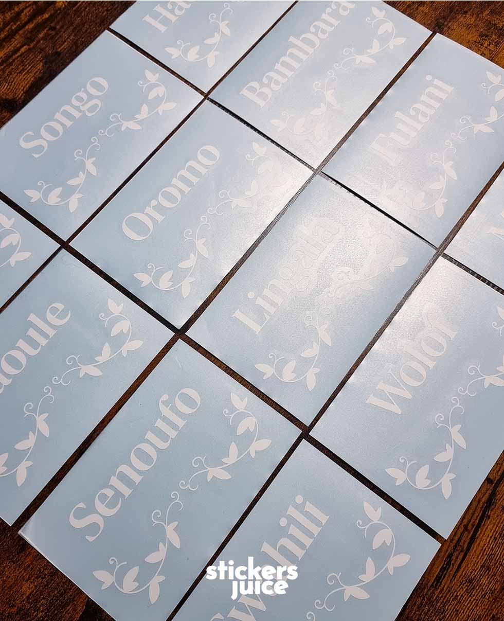 Stickers noms de table | Ornements – Stickersjuice