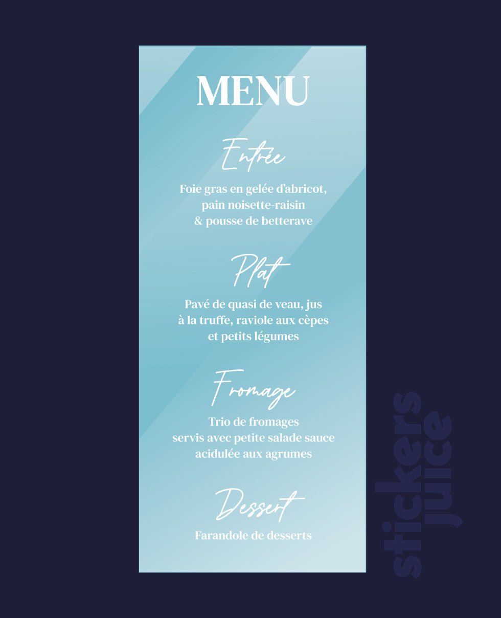 Menu mariage personnalisé – Stickersjuice